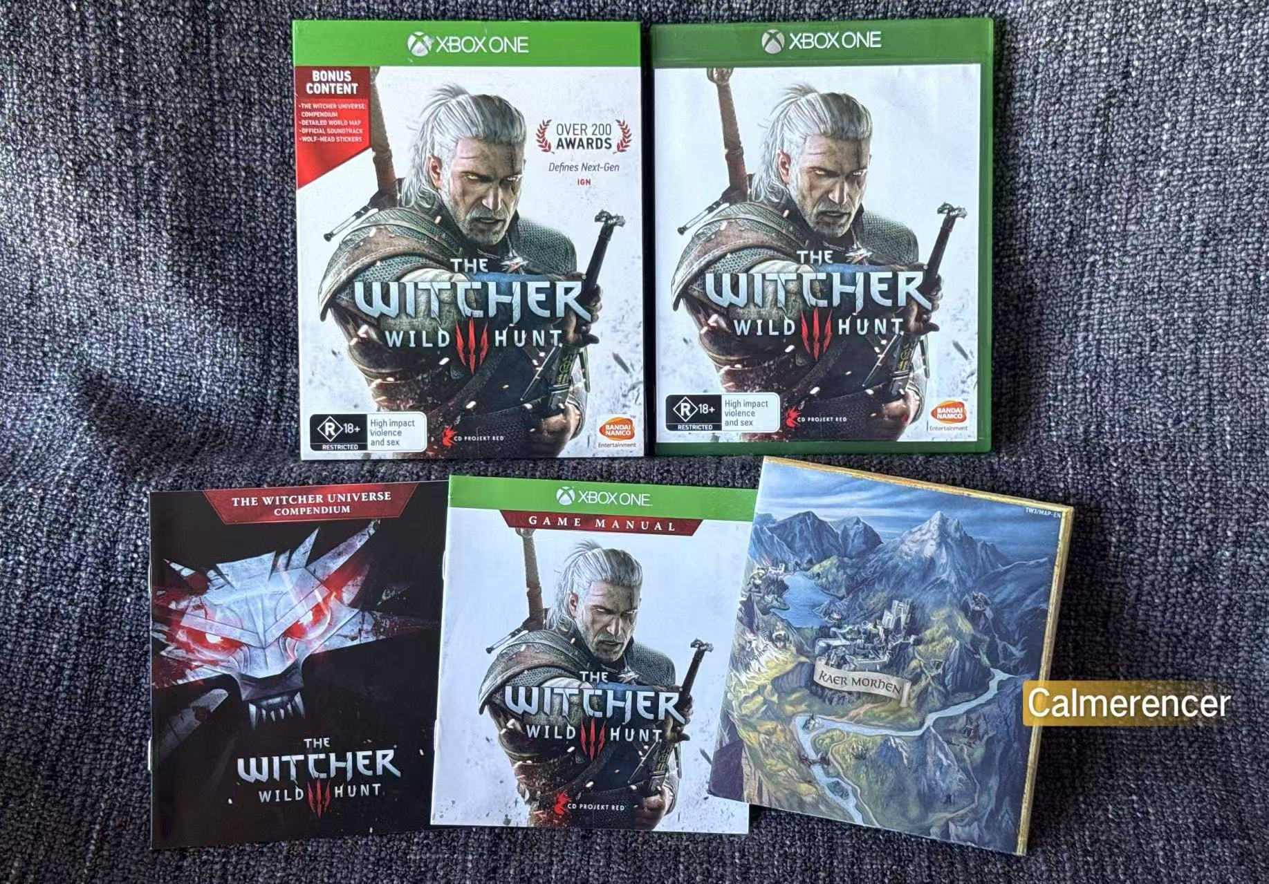 The Witcher 3 Wild Hunt with bonus materials Game Microsoft Xbox One ...