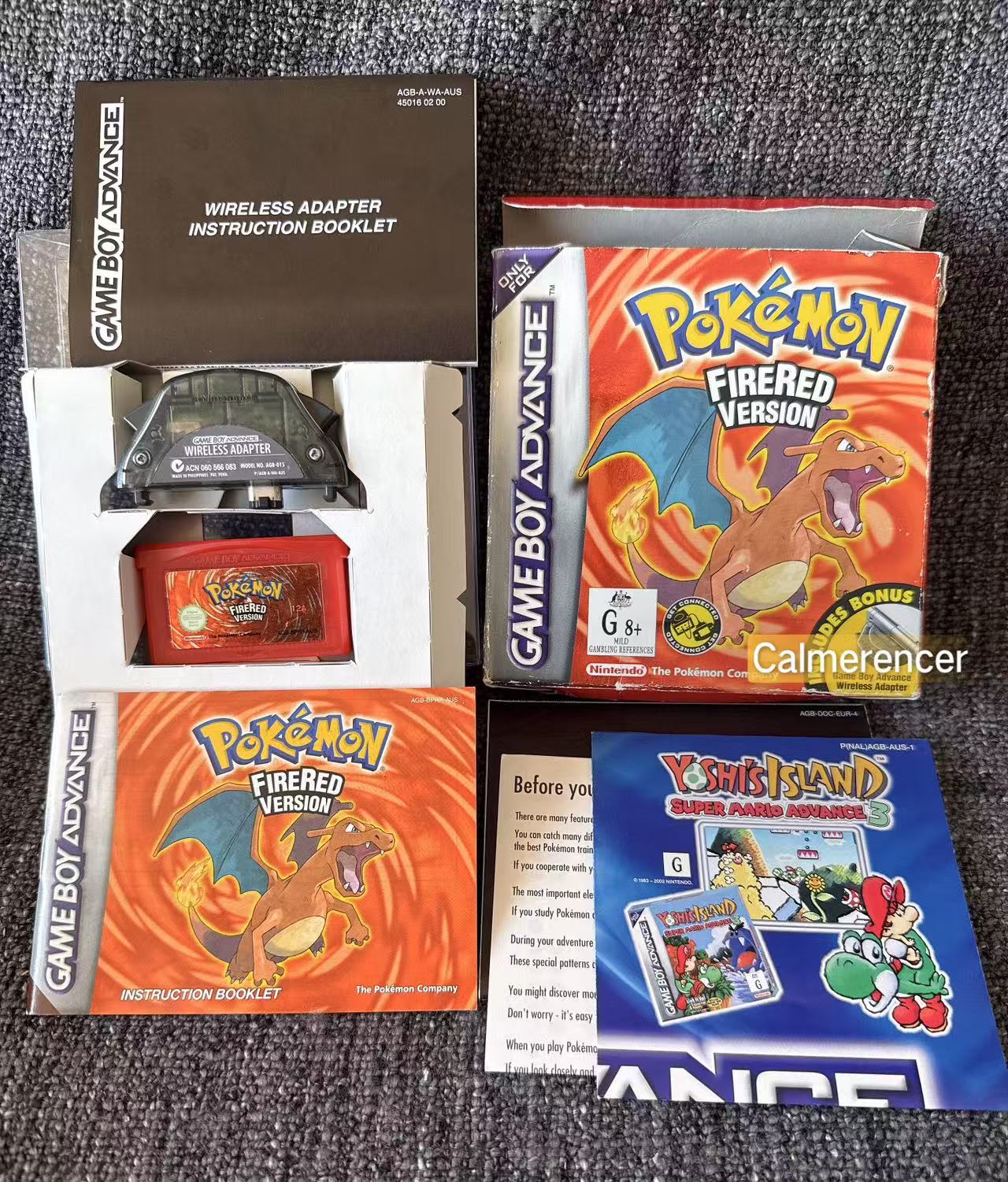 Pokemon Fire Red Version Boxed Game -Nintendo Gameboy Advance GBA - Pa ...